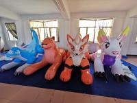 China Beile Customized PVC Inflatable Giant Fire Dog Cartoon 2.5-4m for Outdoor Advertising for sale