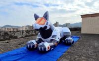 China beile customized large PVC inflatable mecha wolf  inflatable dog for sale for sale