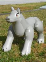 China Beile Customized High Quality  PVC Inflatable Wolf Dog Model For Sale for sale