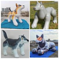 China Beile Customized High Quality  PVC Inflatable Wolf Dog Model For Sale for sale