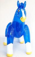 China Customized Popular Giant Inflatable PVC Transparent Blue Horse for sale