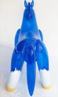 China Customized Popular Giant Inflatable PVC Transparent Blue Horse for sale