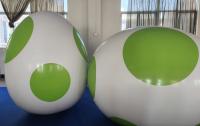 China Beile Customized Adult Size PVC Inflatable Egg Suit 180cm for Cosplay Recreation for sale