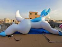 China Beile Custom Large Cartoon PVC Inflatable Blue White Fox Mascot for sale