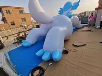 China Beile Custom Large Cartoon PVC Inflatable Blue White Fox Mascot for sale