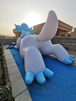 China Beile Custom Large Cartoon PVC Inflatable Blue White Fox Mascot for sale