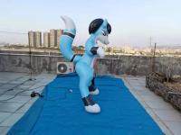 China Custom Inflatable PVC Bad Vixen Fox Sex Toy for Men 2.2m Height with SPH for sale