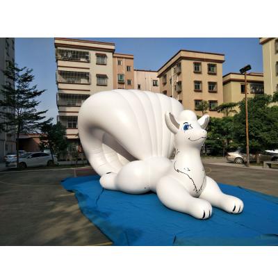 China Custom PVC Inflatable White Fox 7m x 4m Advertising Model for Promotions for sale