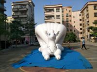 China Custom PVC Inflatable White Fox 7m x 4m Advertising Model for Promotions for sale