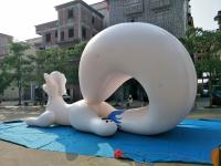 China Custom PVC Inflatable White Fox 7m x 4m Advertising Model for Promotions for sale