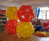 China Custom Red Inflatable Body Zorb Ball Suit 2.1m Dia Wearable Human Bumper Bubble Ball for Adults Kids Outdoor Toy for sale