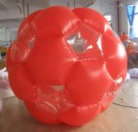 China Custom Red Inflatable Body Zorb Ball Suit 2.1m Dia Wearable Human Bumper Bubble Ball for Adults Kids Outdoor Toy for sale