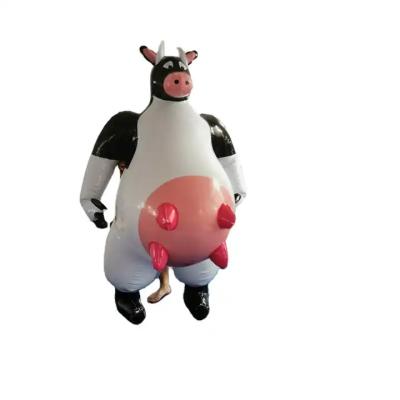 China Beile customized PVC inflatable cow suit for cosplay party for sale