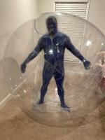 China Beile Transparent Round Ball Suit Inflatable PVC Suit 0.4mm for Recreation Adult Size for sale