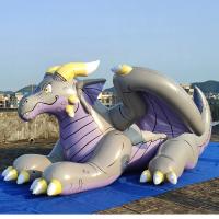 China Beile Custom Large Laying Dragon PVC Inflatable Gray Dragon Model for sale