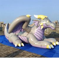 China Beile Custom Large Laying Dragon PVC Inflatable Gray Dragon Model for sale