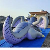 China Beile Custom Large Laying Dragon PVC Inflatable Gray Dragon Model for sale
