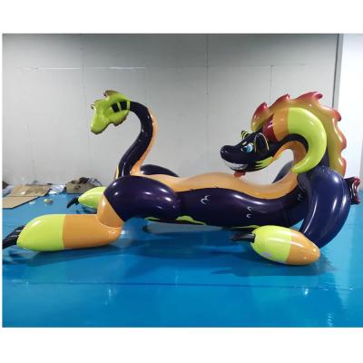 China Custom 3M Inflatable Lay Dragon PVC Model for Party Promotion Advertising for sale