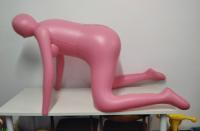 China Customized quality PVC  pink  Inflatable doll for adversting for sale