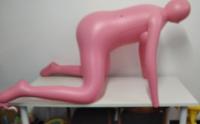 China Customized quality PVC  pink  Inflatable doll for adversting for sale