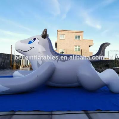 China Custom Giant PVC Inflatable Cartoon Wolf 3m Advertising Animal Model for sale