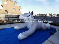 China Custom Giant PVC Inflatable Cartoon Wolf 3m Advertising Animal Model for sale