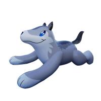 China Custom Giant PVC Inflatable Cartoon Wolf 3m Advertising Animal Model for sale