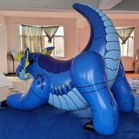 China BeiLe Custom PVC Inflatable Blue Kaiju Dragon 3m for Party Promotion for sale