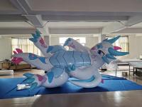 China beile custom quality giant cartoon PVC inflatable white dragon model with SPH for sale