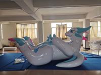 China beile custom quality giant cartoon PVC inflatable white dragon model with SPH for sale