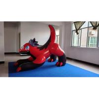 China Custom 2.5m Inflatable PVC Dragon Model Red Aaron for Party Promotion Advertising for sale
