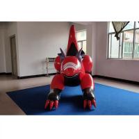 China Custom 2.5m Inflatable PVC Dragon Model Red Aaron for Party Promotion Advertising for sale