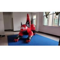 China Custom 2.5m Inflatable PVC Dragon Model Red Aaron for Party Promotion Advertising for sale