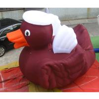 China Giant Cartoon Inflatable Brown Duck Model 2.5mH Custom Logo for Pool Party Promotion for sale