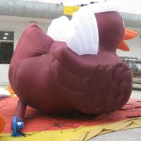 China Giant Cartoon Inflatable Brown Duck Model 2.5mH Custom Logo for Pool Party Promotion for sale