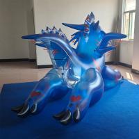 China Beile Inflatable Cartoon PVC Transparent Blue Dragon Toy 3m Long for Party Promotion for sale