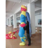 China Custom Inflatable Superhero Cartoon Character 3m High PVC Advertising Mascot for sale