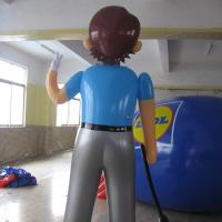 China Custom Cartoon Figure PVC Inflatable Golf Player 3m High for Event Decoration for sale