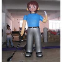 China Custom Cartoon Figure PVC Inflatable Golf Player 3m High for Event Decoration for sale
