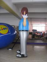 China Custom Cartoon Figure PVC Inflatable Golf Player 3m High for Event Decoration for sale