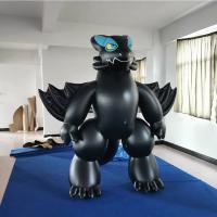 China Custom 2.5m Inflatable Black Dragon PVC Cartoon Character for Party Promotion for sale