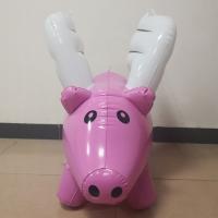China Custom Cartoon Toy PVC Inflatable Pink Pig Model 2ft Long for Party Promotion for sale