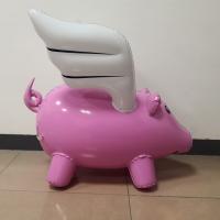 China Custom Cartoon Toy PVC Inflatable Pink Pig Model 2ft Long for Party Promotion for sale