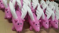China Custom Cartoon Toy PVC Inflatable Pink Pig Model 2ft Long for Party Promotion for sale