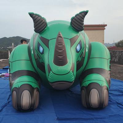 China Custom Giant PVC Inflatable Cartoon Rhino Model 3-6m for Advertising Promotion for sale