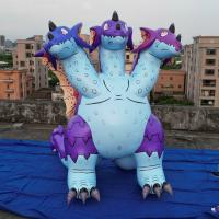 China Custom Giant PVC Inflatable Cartoon 4.5m Three-Heads Dragon for Advertising for sale