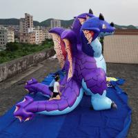 China Custom Giant PVC Inflatable Cartoon 4.5m Three-Heads Dragon for Advertising for sale