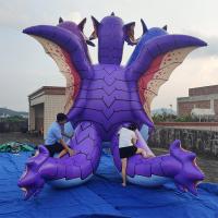 China Custom Giant PVC Inflatable Cartoon 4.5m Three-Heads Dragon for Advertising for sale
