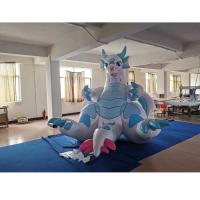 China Custom Inflatable Laying White Dragon Crystal 3-6m PVC Advertising Model for sale