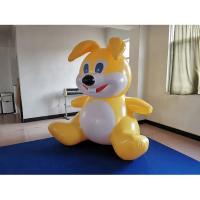 China Hot sale quality pvc inflatable yellow rabbit decorative for easter rabbit for sale